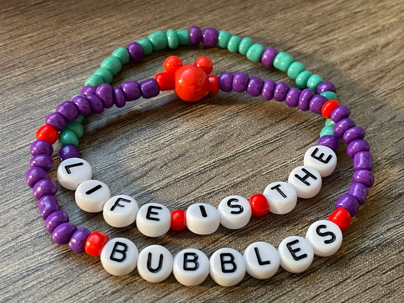 Life is the Bubbles Bracelet Under the Sea Mermaid Princess Theme Park Style Mouse Ears Jewelry ...