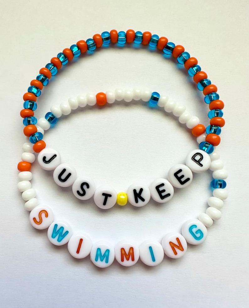 Just Keep Swimming Bracelet Stack Set Theme Park Style Mouse Ears ...