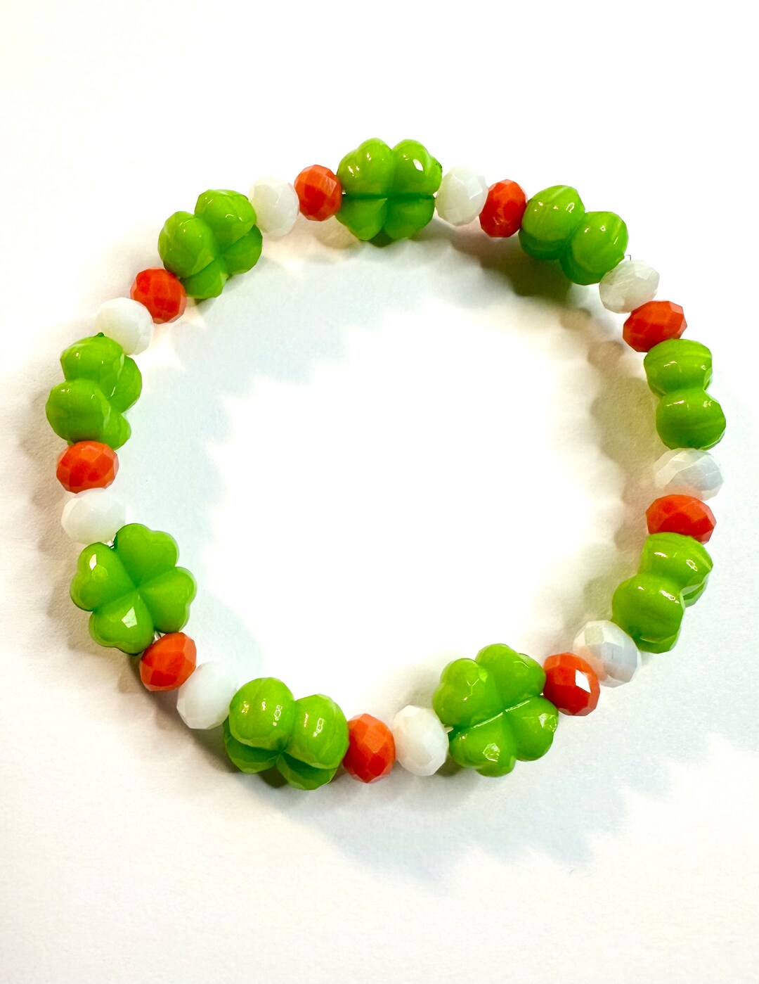 Saint Patrick’s Day Bracelet Four Leaf Clover Irish Ireland Flag Green ...