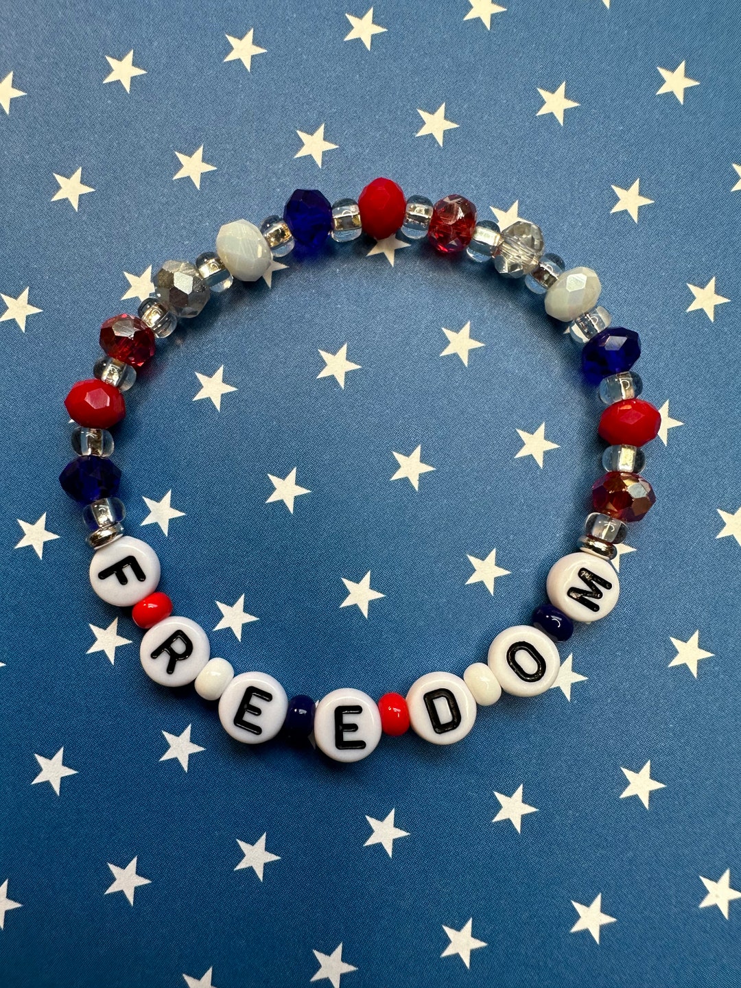 Freedom Bracelet Patriotic United States of America American USA Red ...