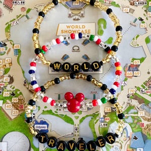 World Traveler Mouse Ears Bracelet Stack Park Essentials Festival ...