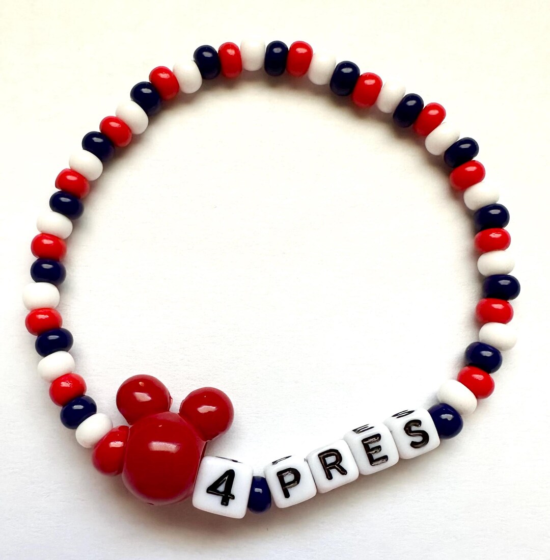For President Mouse Ears Bracelet Red White and Blue Patriotic ...