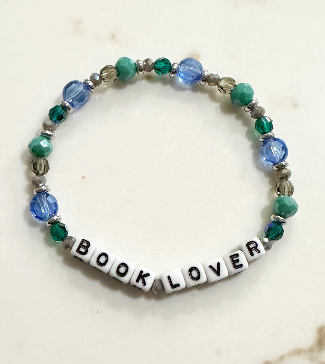 Book Lover Beaded Stretch Bracelet Bookish Reading Bookworm Accessory ...