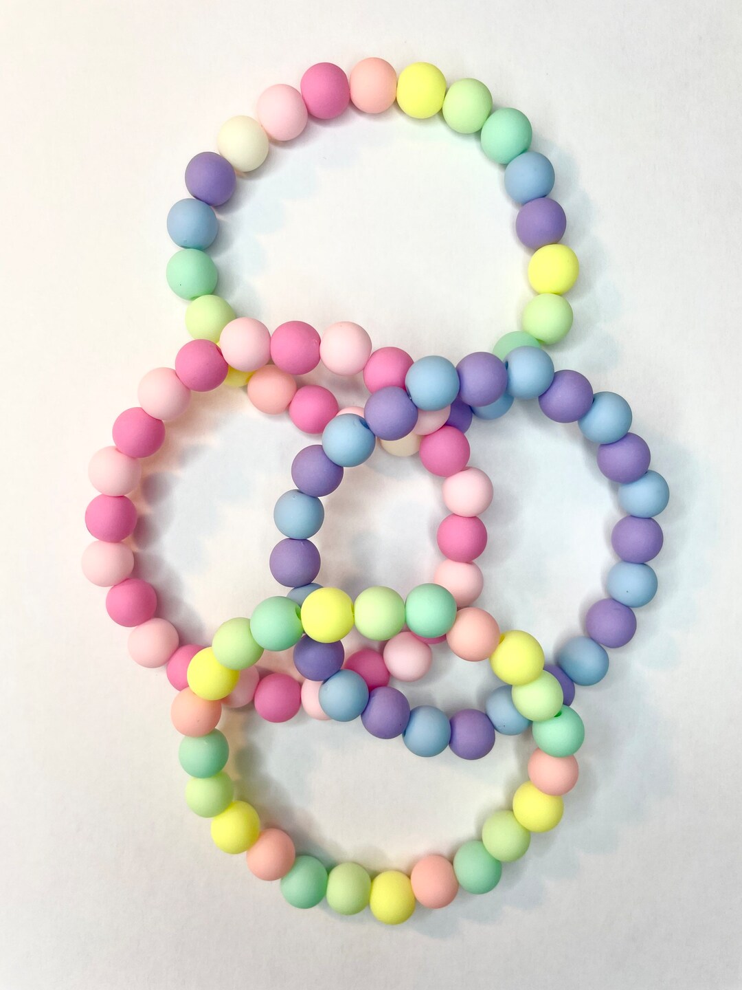 Bubble Gum Kandi Kawaii Bracelets Plastic Pastel Stackable Layering ...
