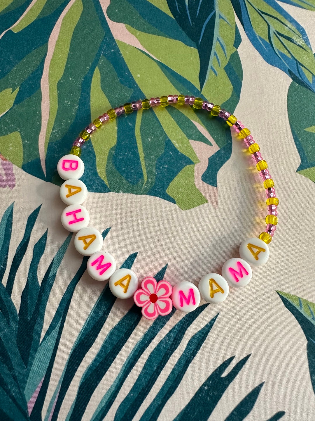 Bahama Mama Bracelet Tropical Caribbean Floral Beaded Stretch ...