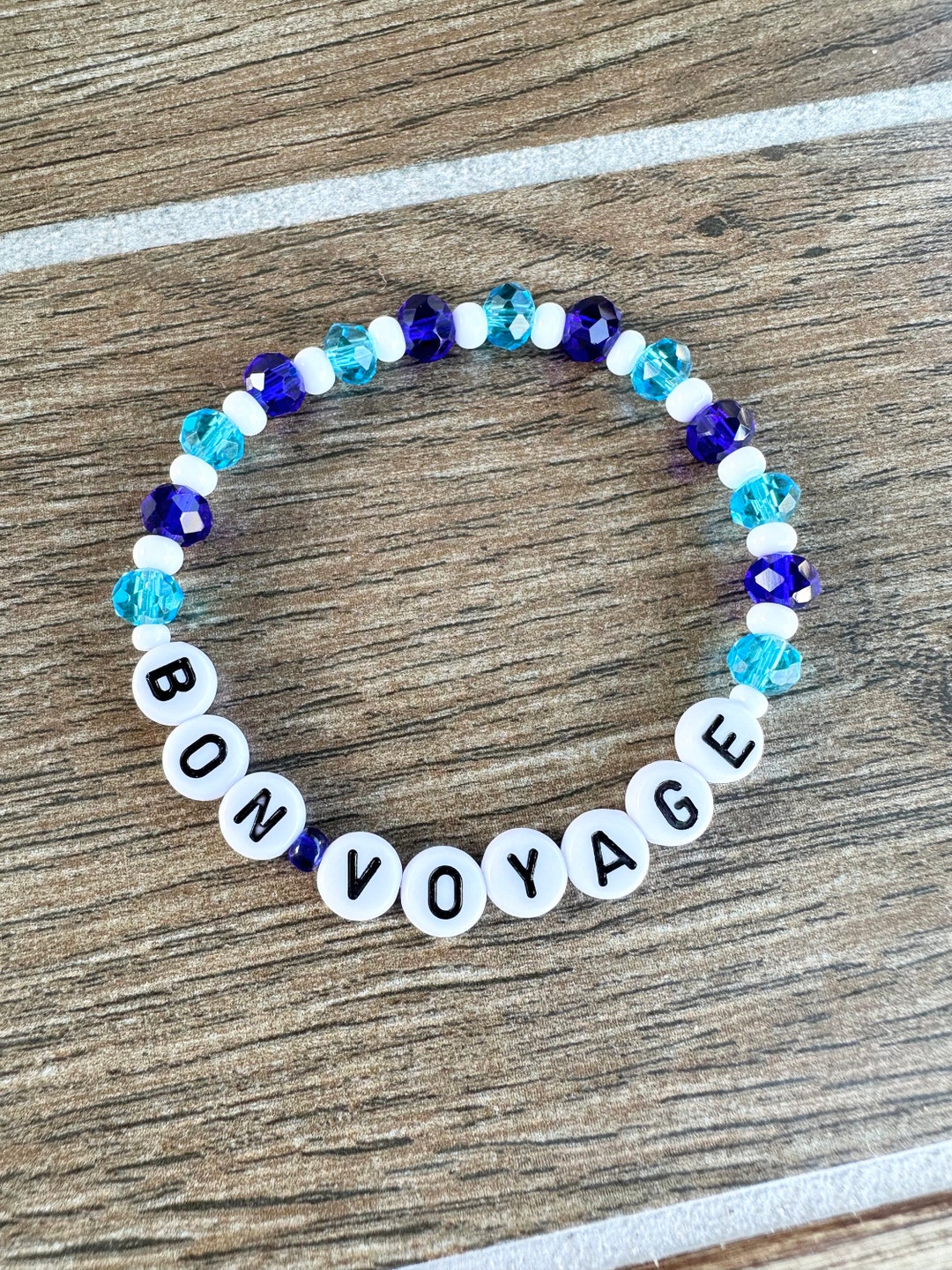 Bon Voyage Bracelet Beaded Stretch Cruise Cruising Ship Sailing Jewelry Vacation Accessory - Etsy