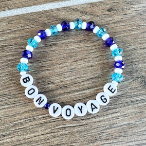 Bon Voyage Bracelet Beaded Stretch Cruise Cruising Ship Sailing Jewelry ...