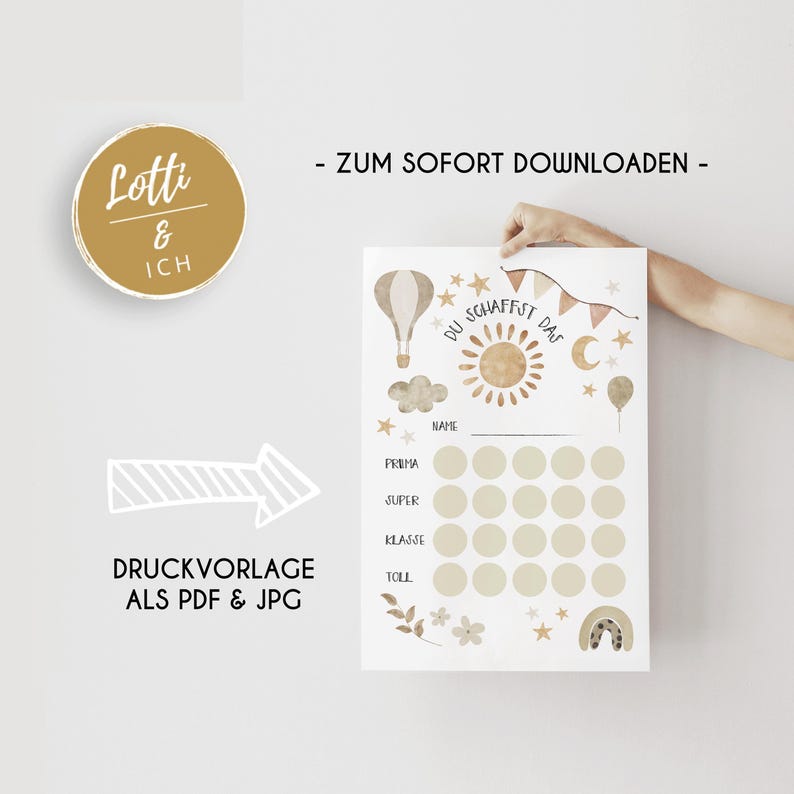 Belohnungstafel I Belohnungssystem für Kinder I Töpfchentraining ...