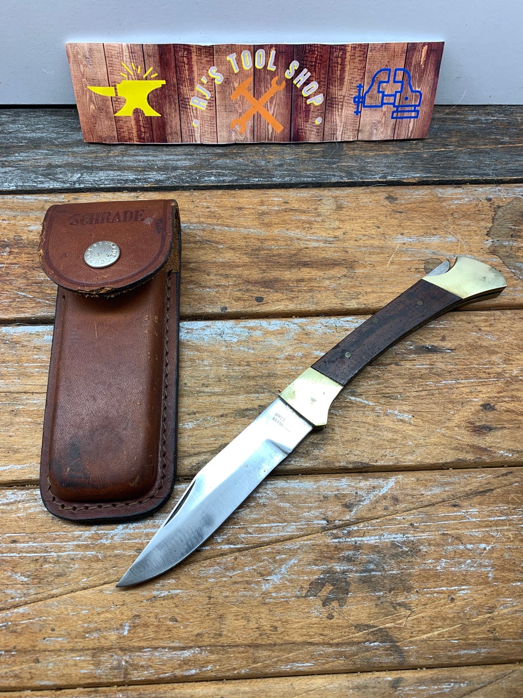 Classic Folding Hunting Knife in Schrade Case - Etsy