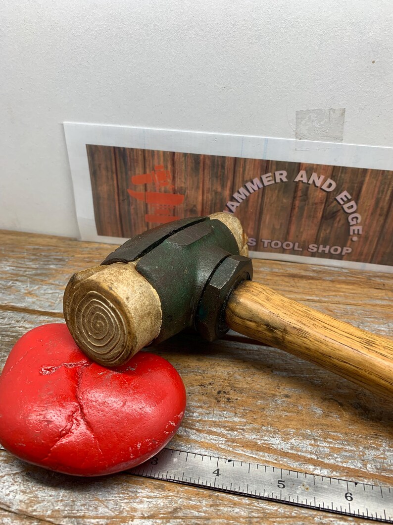 Garland Saco, Maine No. 2 Hammer Split Head Mallet Rawhide Green 12.5 ...