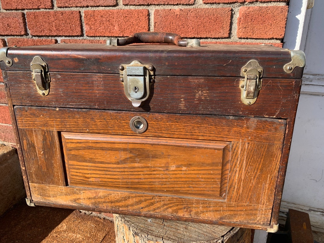 Vintage Union Machinest Toolbox Oak - Etsy