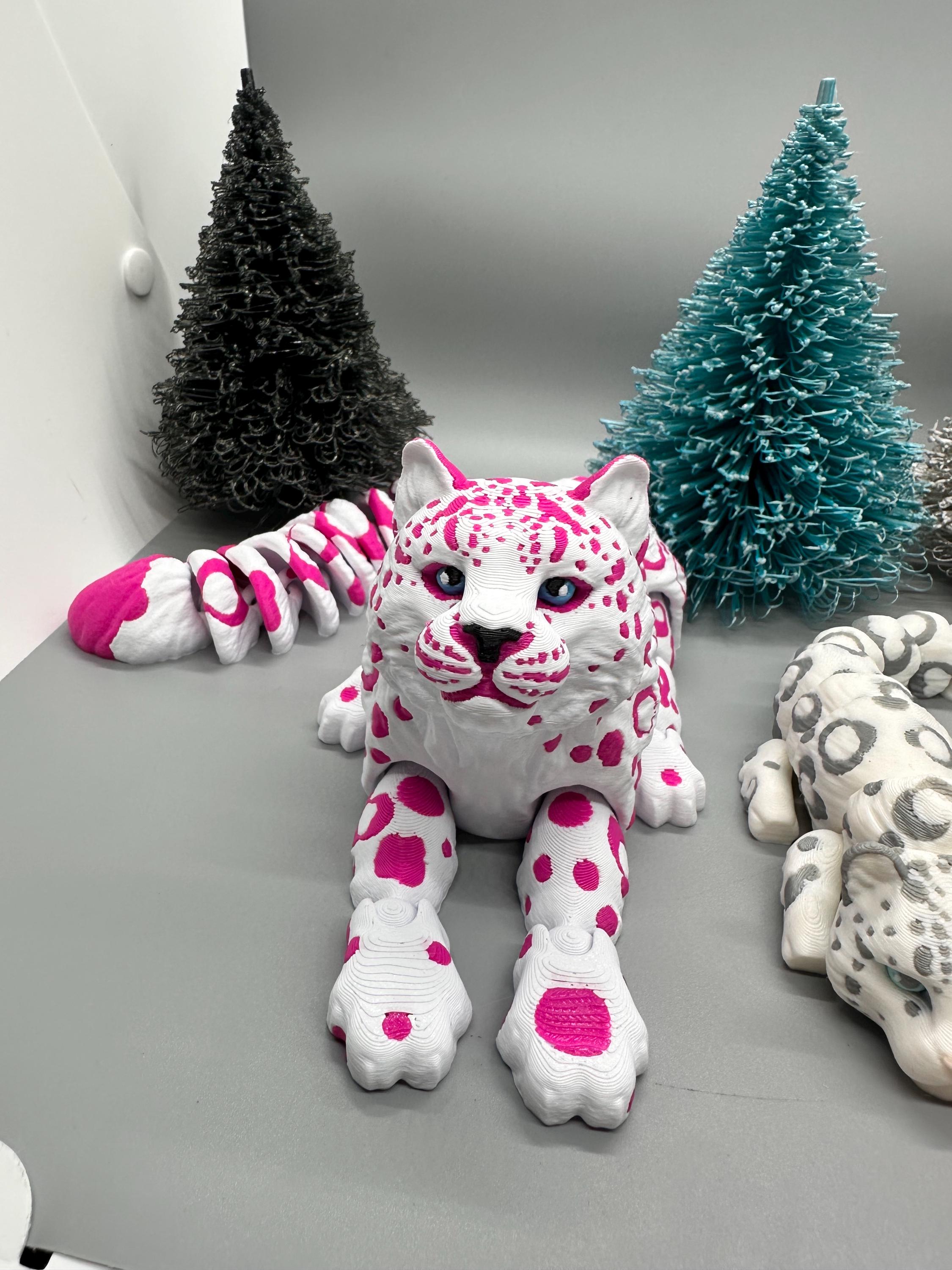 3D Printed Large Snow Leopard - Etsy