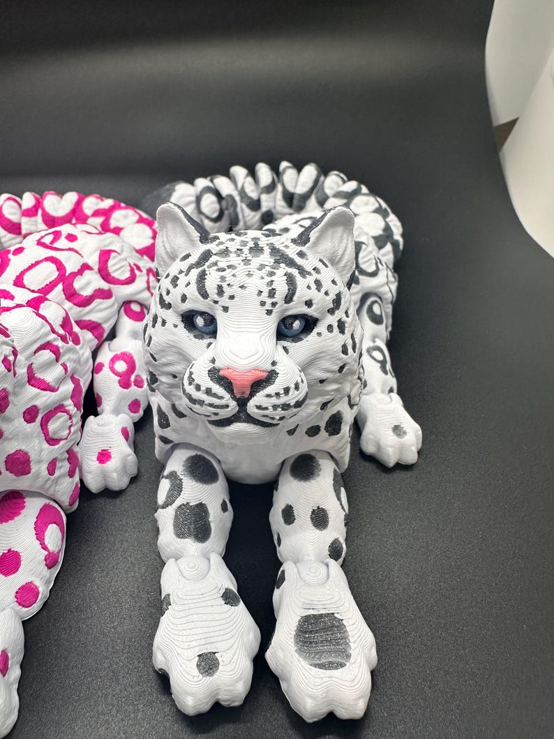 3D Printed Large Snow Leopard - Etsy
