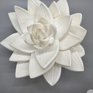 3D Printed Lotus Flower Wall Light Decor - Etsy
