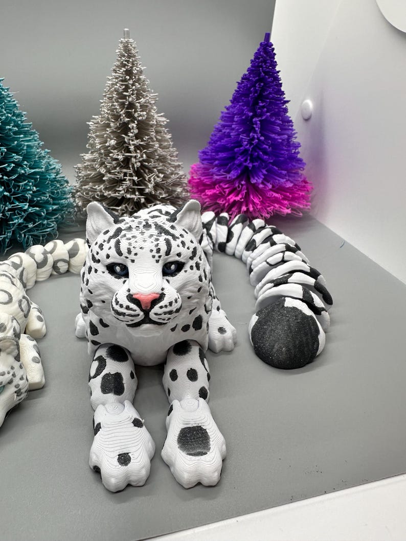 3D Printed Large Snow Leopard - Etsy
