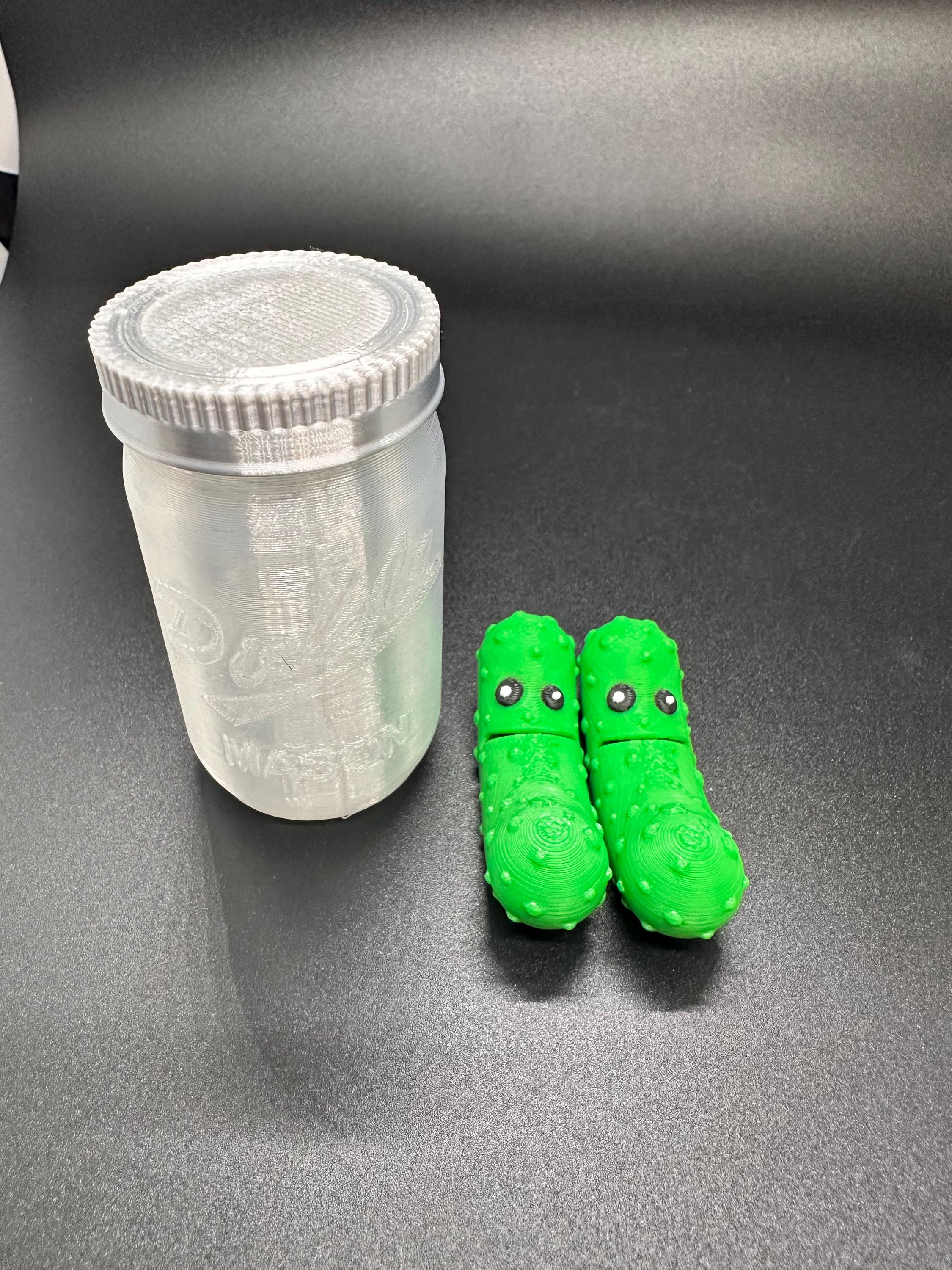 3D Printed Tickle Pickle Set and Jar - Etsy