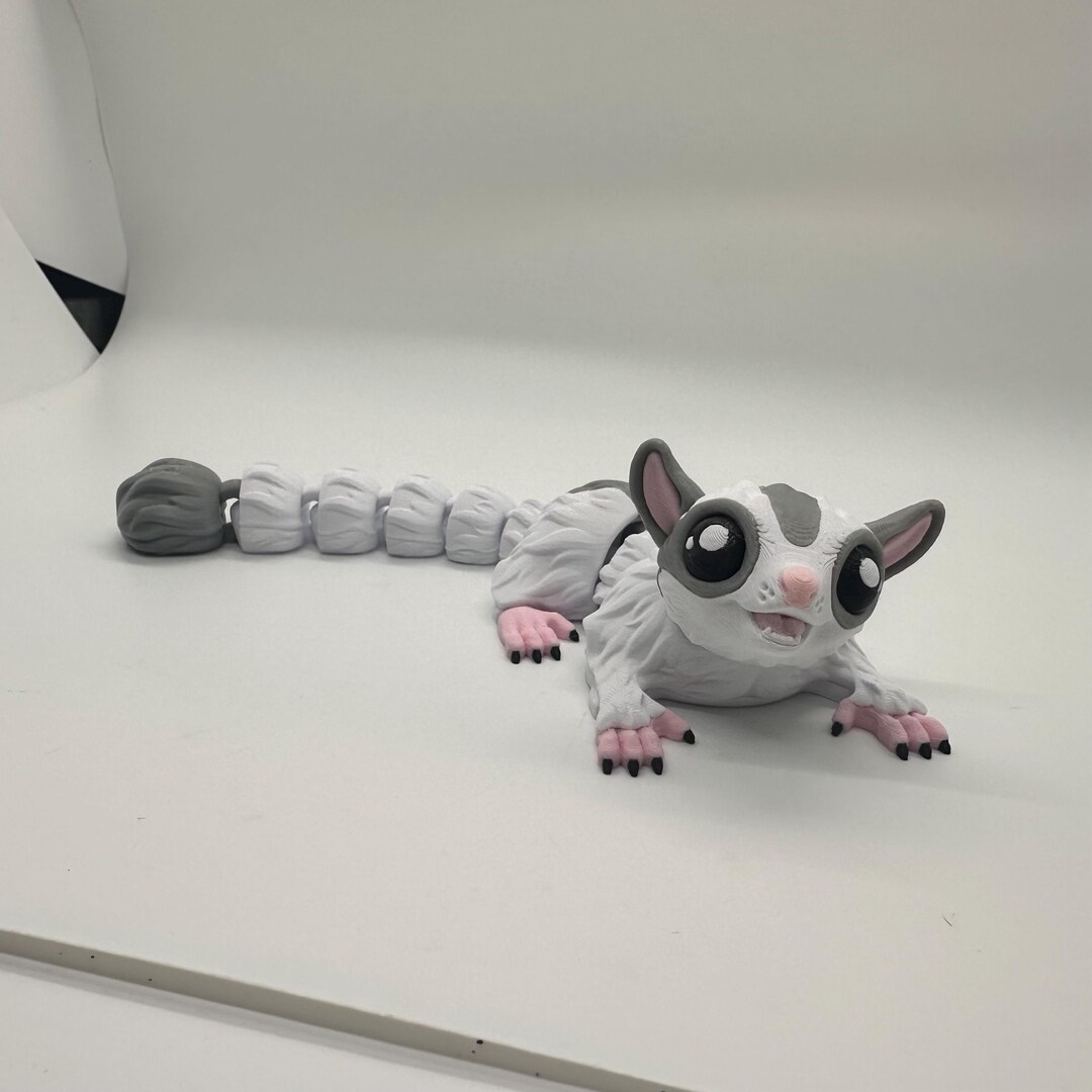 8 Inch Long 3-D Printed Articulating Sugar Glider Fidget Figure - Etsy