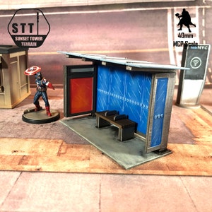 Bus Stop Model Terrain - Marvel Crisis Protocol - Etsy