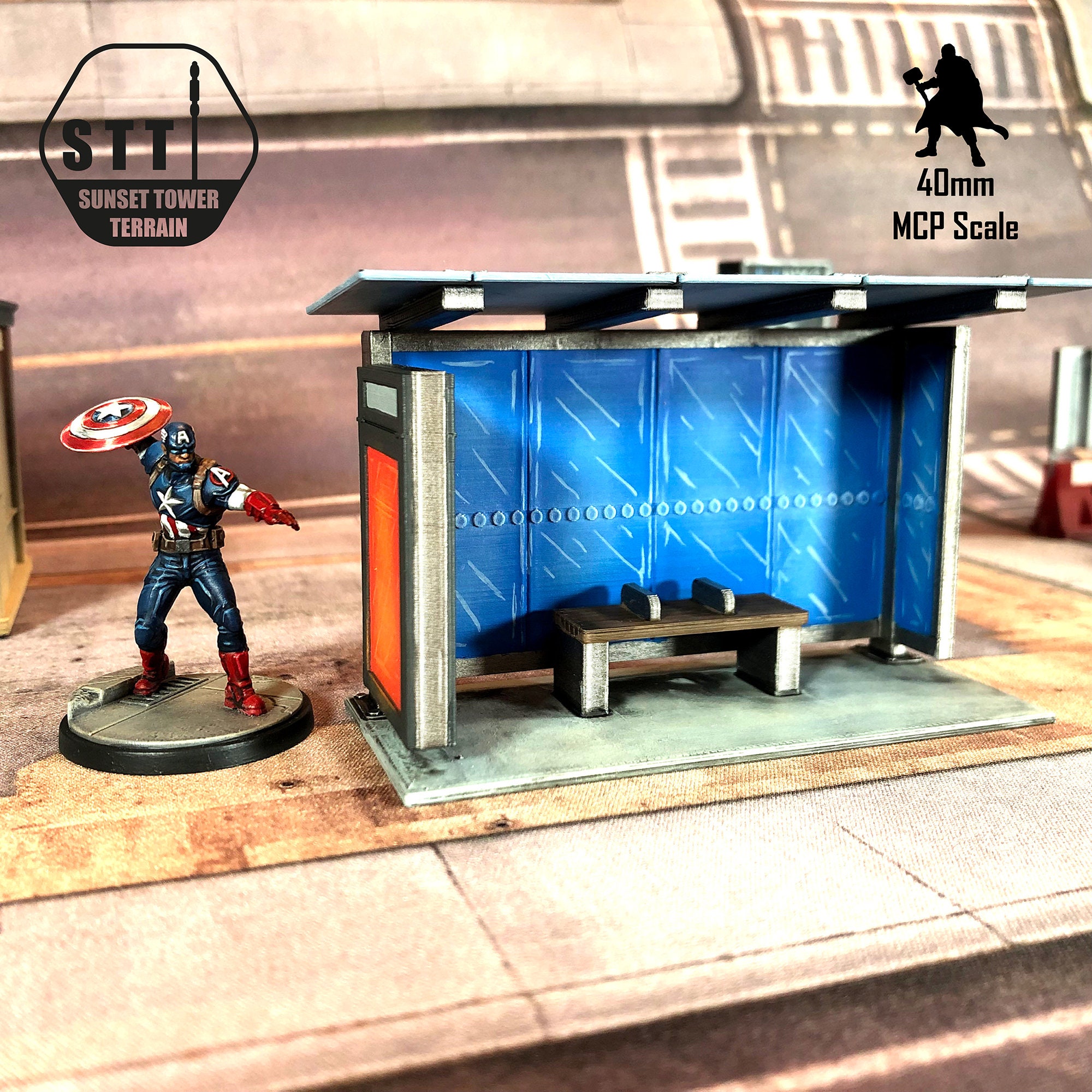 Bus Stop Model Terrain - Marvel Crisis Protocol - Etsy UK
