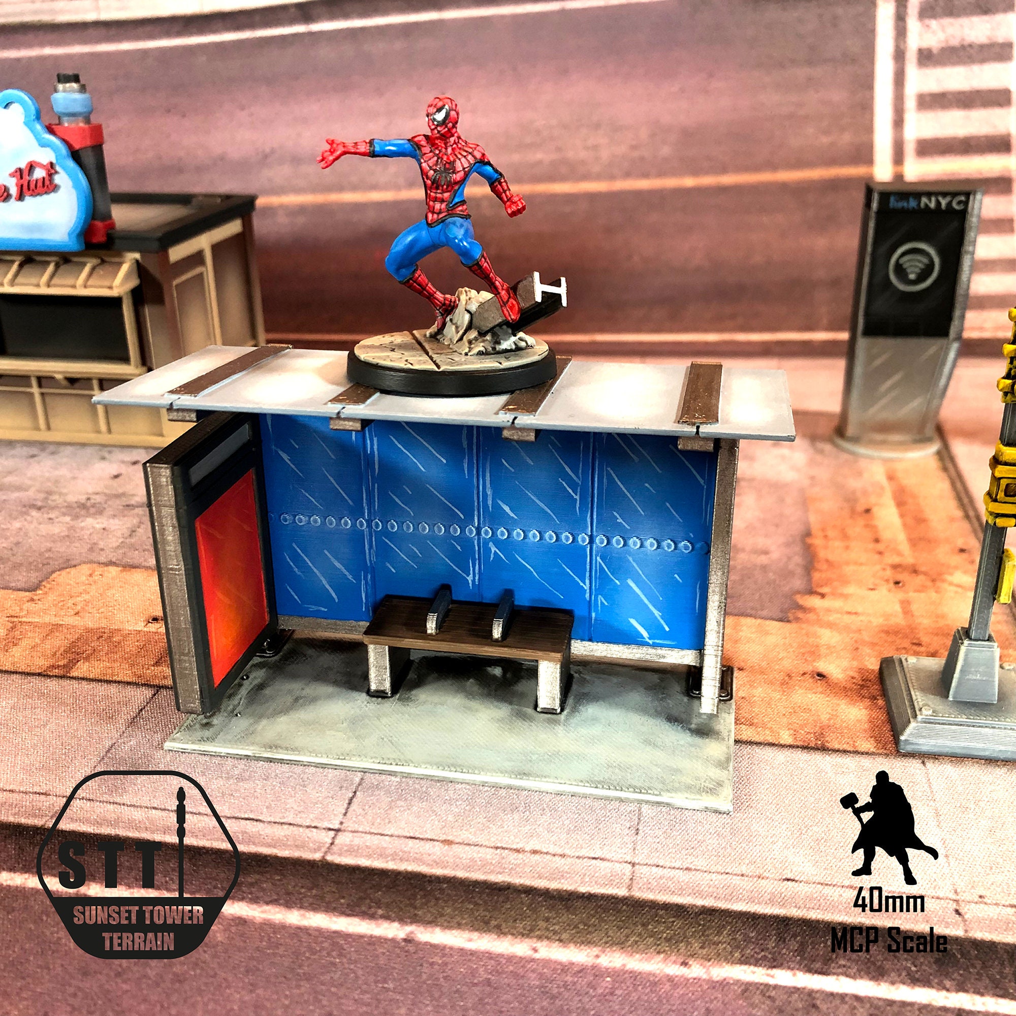 Bus Stop Model Terrain - Marvel Crisis Protocol - Etsy UK
