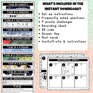 Kids Escape Room Printable Graduation Party Game Family Game Night Fun ...