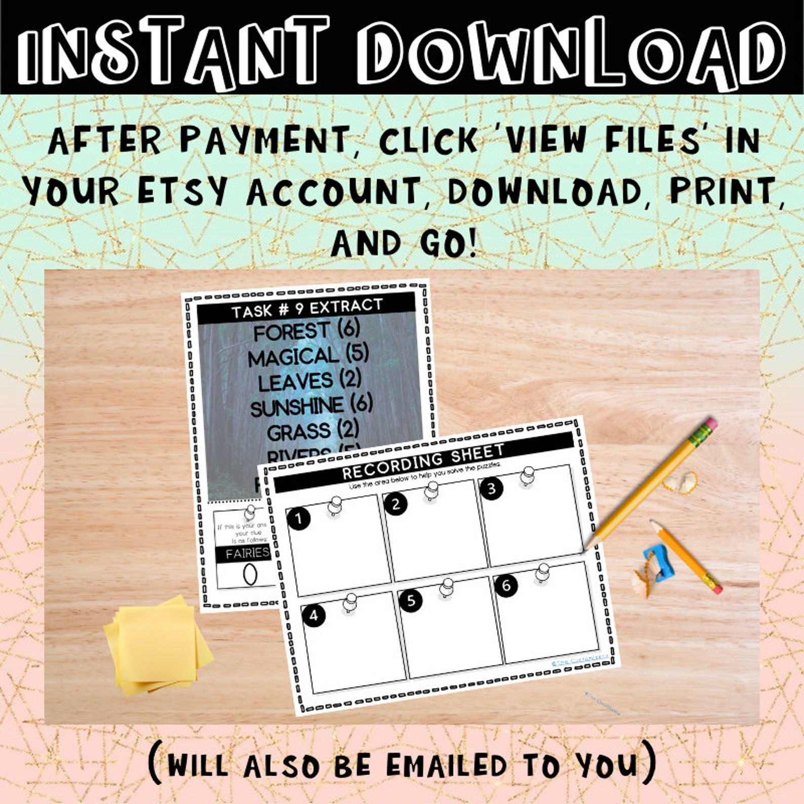 Enchanted Forest Printable Escape Room for Kids, Fairy Theme Escape ...