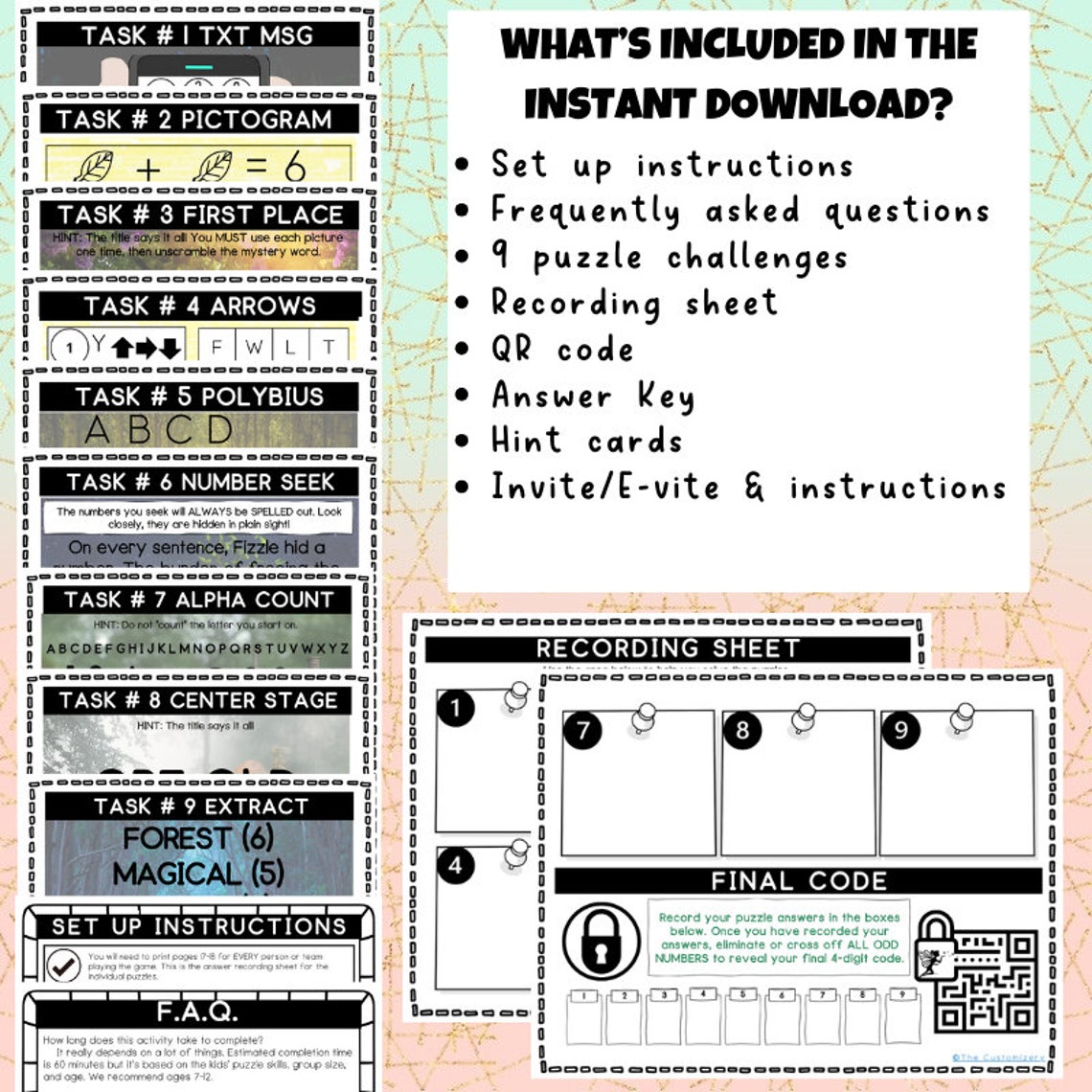 Enchanted Forest Printable Escape Room for Kids, Fairy Theme Escape ...