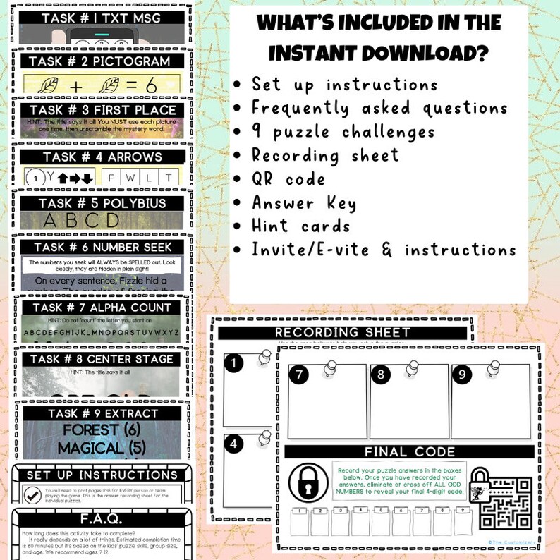 Enchanted Forest Printable Escape Room for Kids, Fairy Theme Escape ...