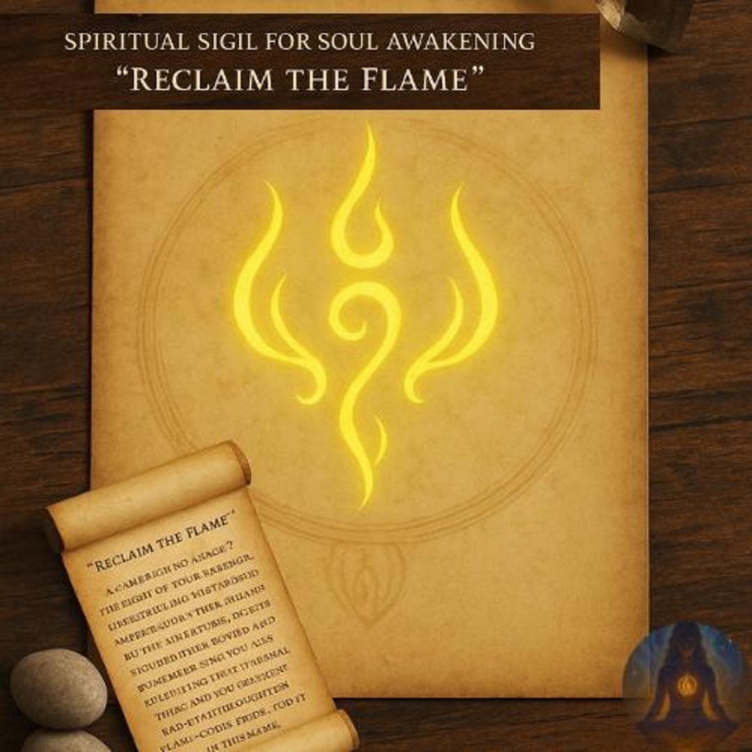 Spiritual Sigil for Soul Awakening – “reclaim the Flame” Instant ...