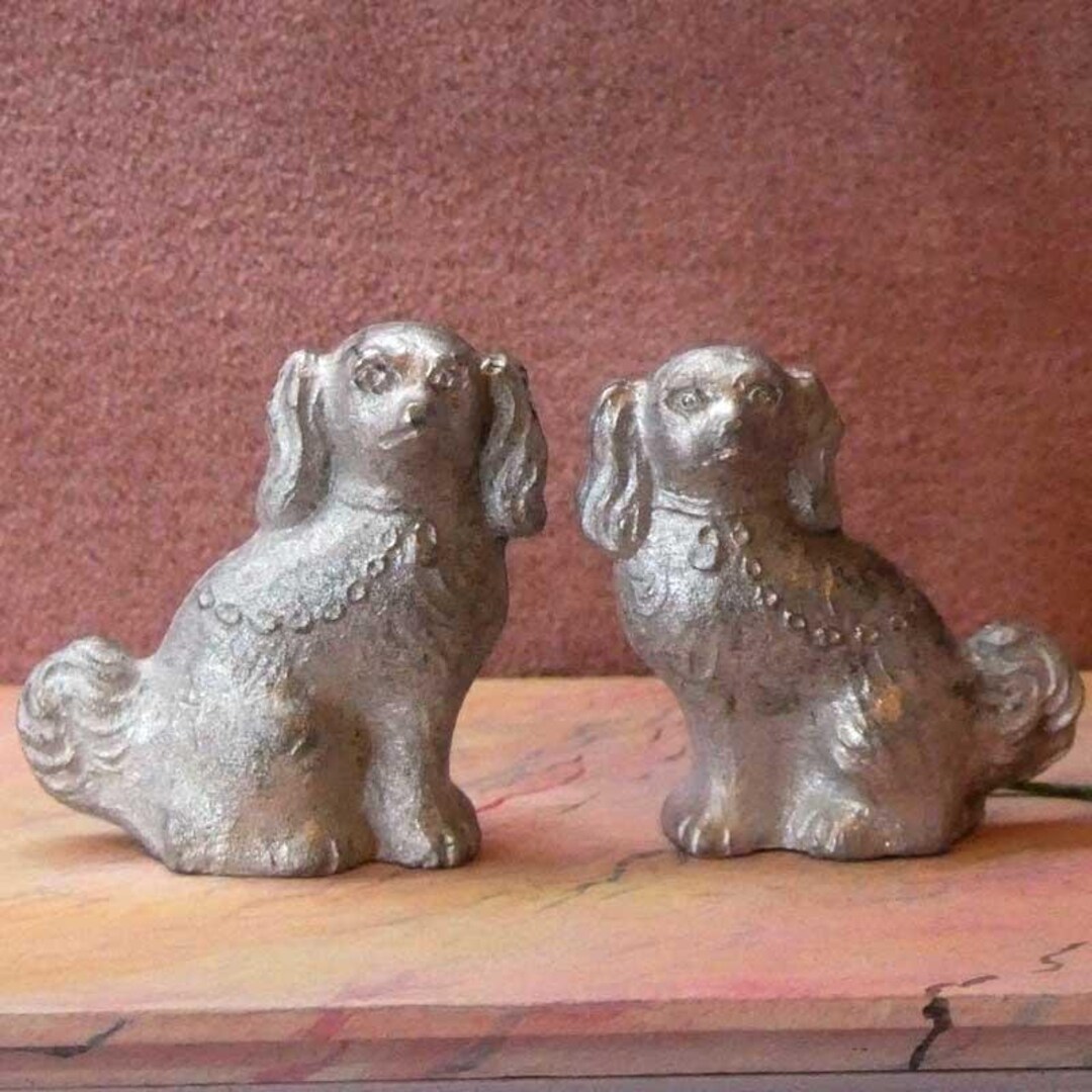 Miniature Staffordshire Dogs in Metal - Etsy