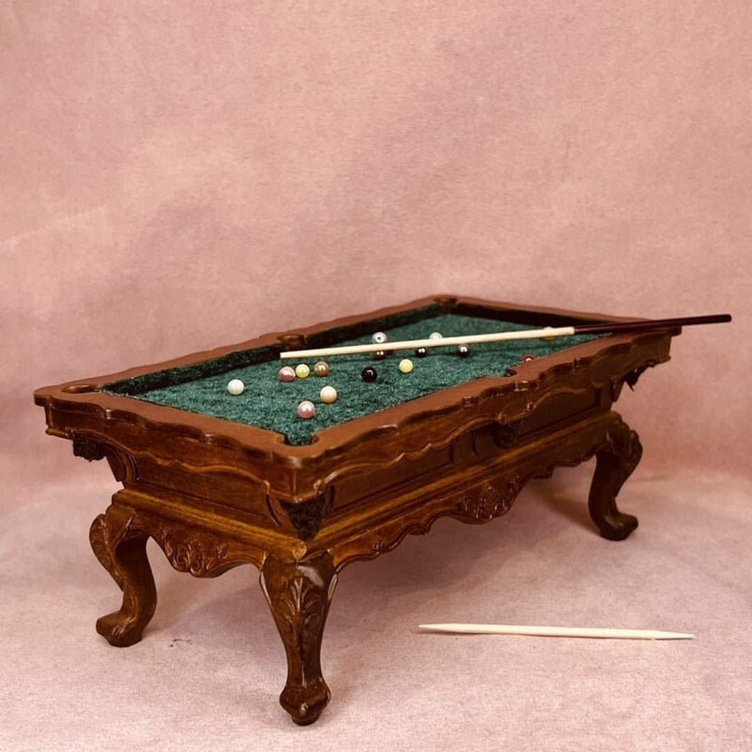 Miniature Billiard Table / Pool Table - Etsy