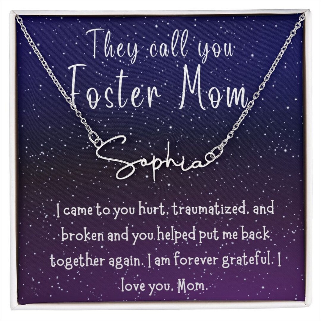Personalized Name Necklace for Foster Mom Mother - Etsy