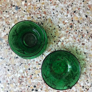 Vintage Green Tiara Cut Glassware Tea Set and Bowl Candy Dish - Etsy