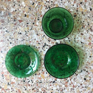 Vintage Green Tiara Cut Glassware Tea Set and Bowl Candy Dish - Etsy