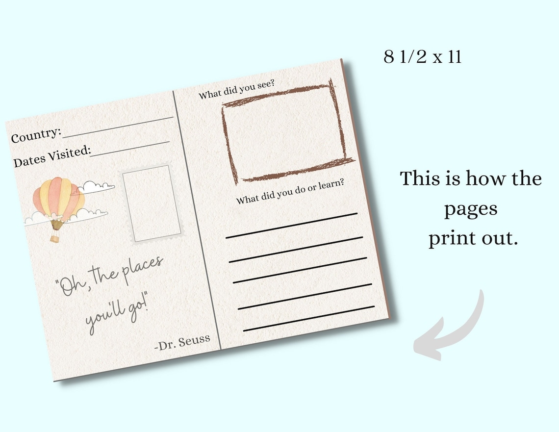 Travel Scrapbook Journal: Custom Children's Passport, 7 Continents ...
