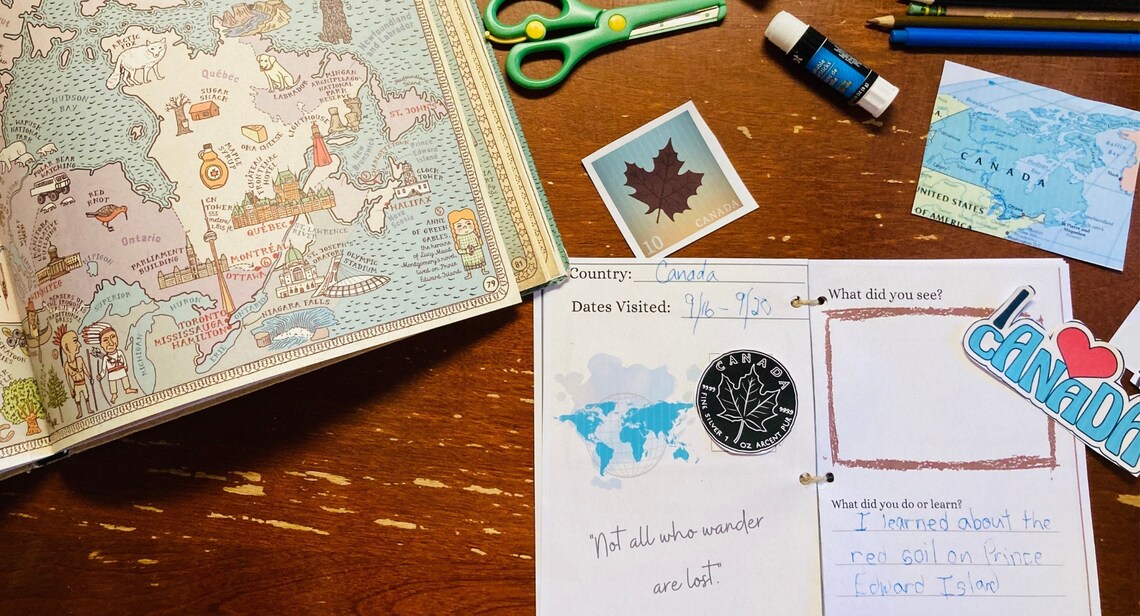 Travel Scrapbook Journal: Custom Children's Passport, 7 Continents ...