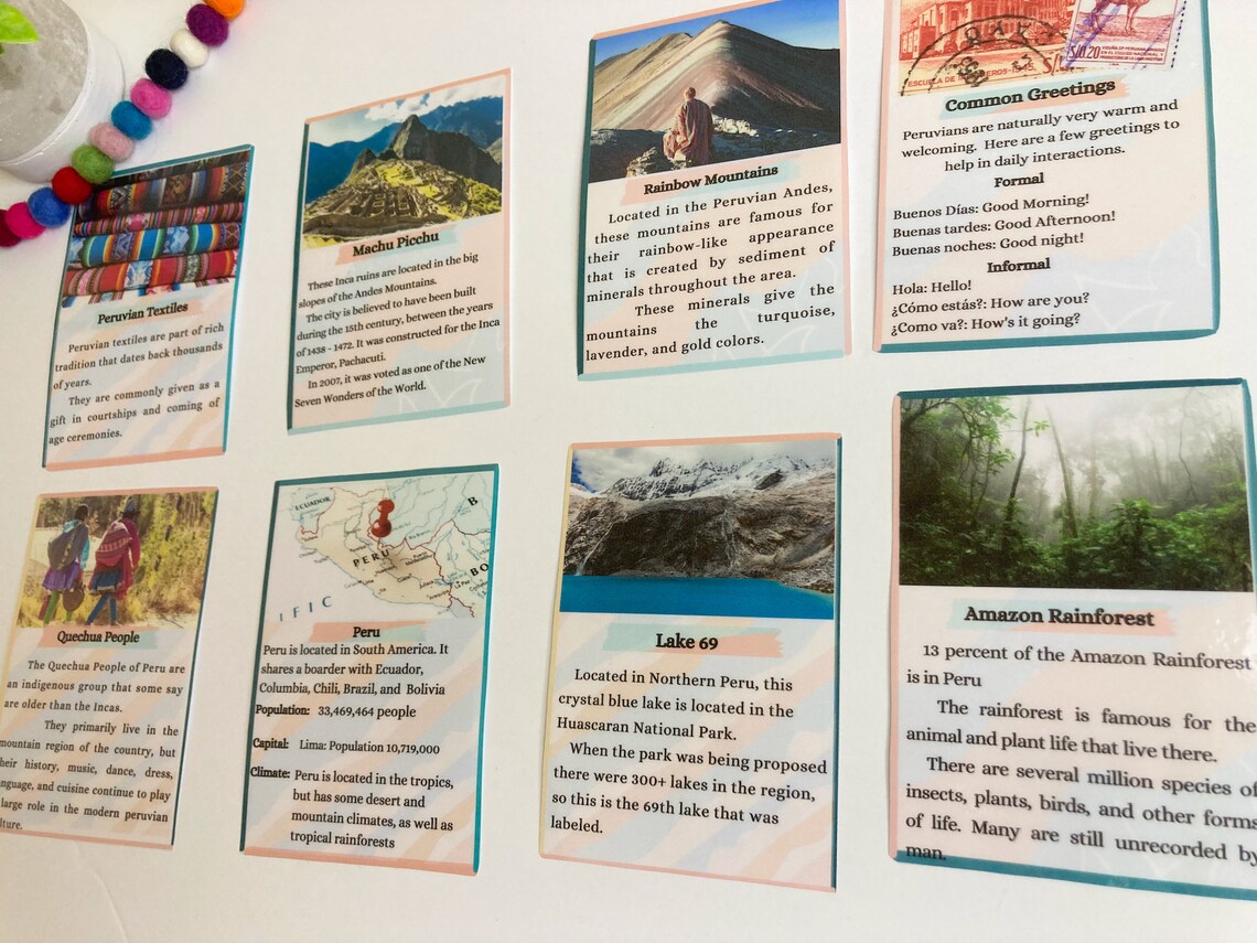 Peru Country Packet Geography Unit PDF Printable Worksheets South ...