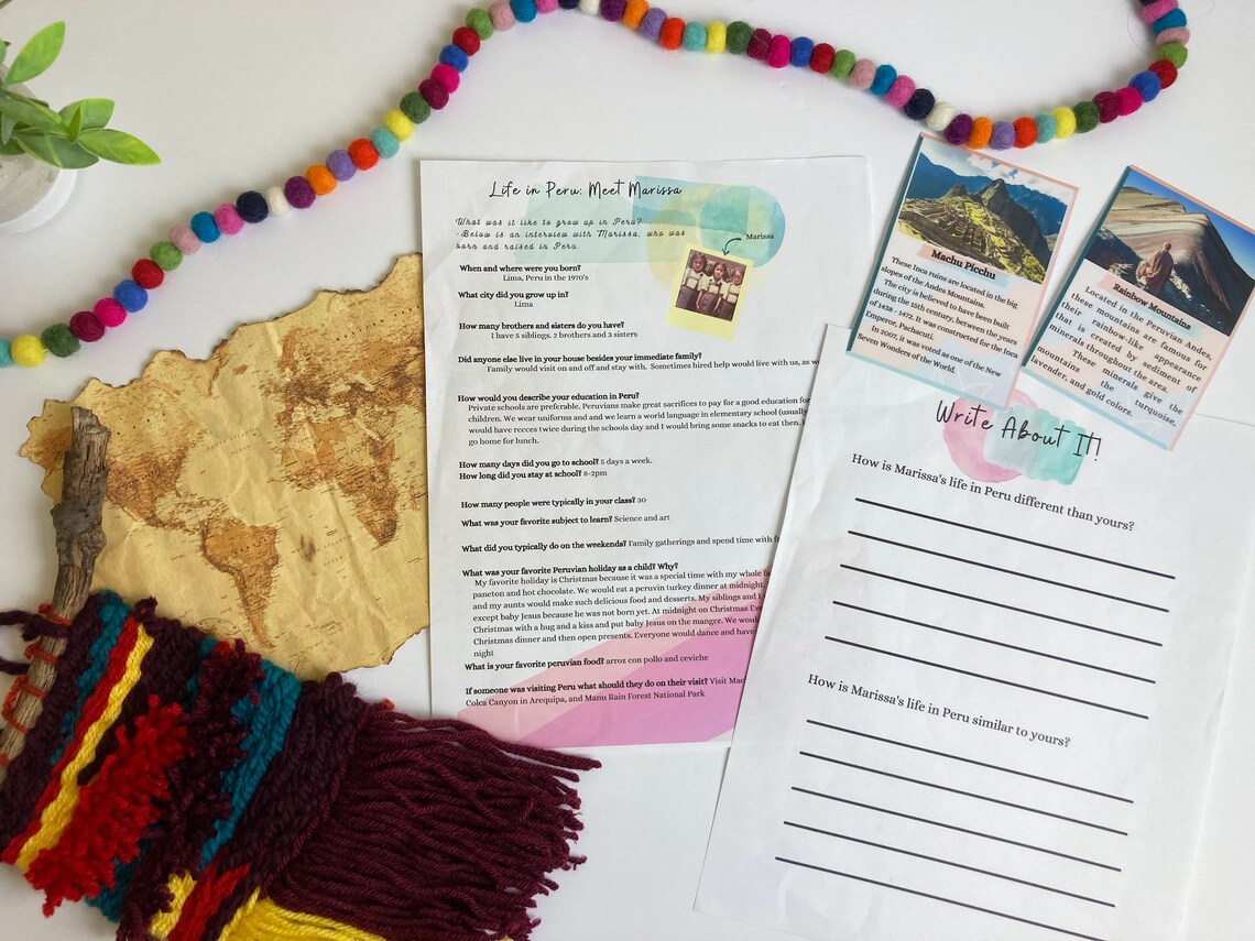 Peru Country Packet Geography Unit PDF Printable Worksheets South ...