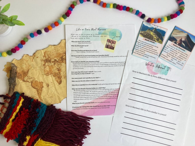 Peru Country Packet Geography Unit PDF Printable Worksheets South ...