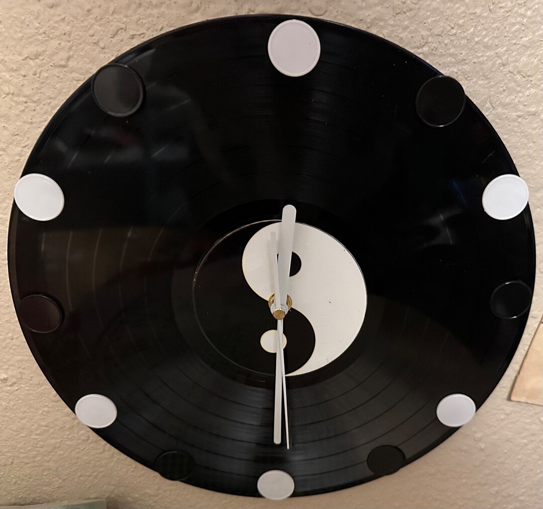 Ying Yang Vinyl Record Wall Clock - Etsy