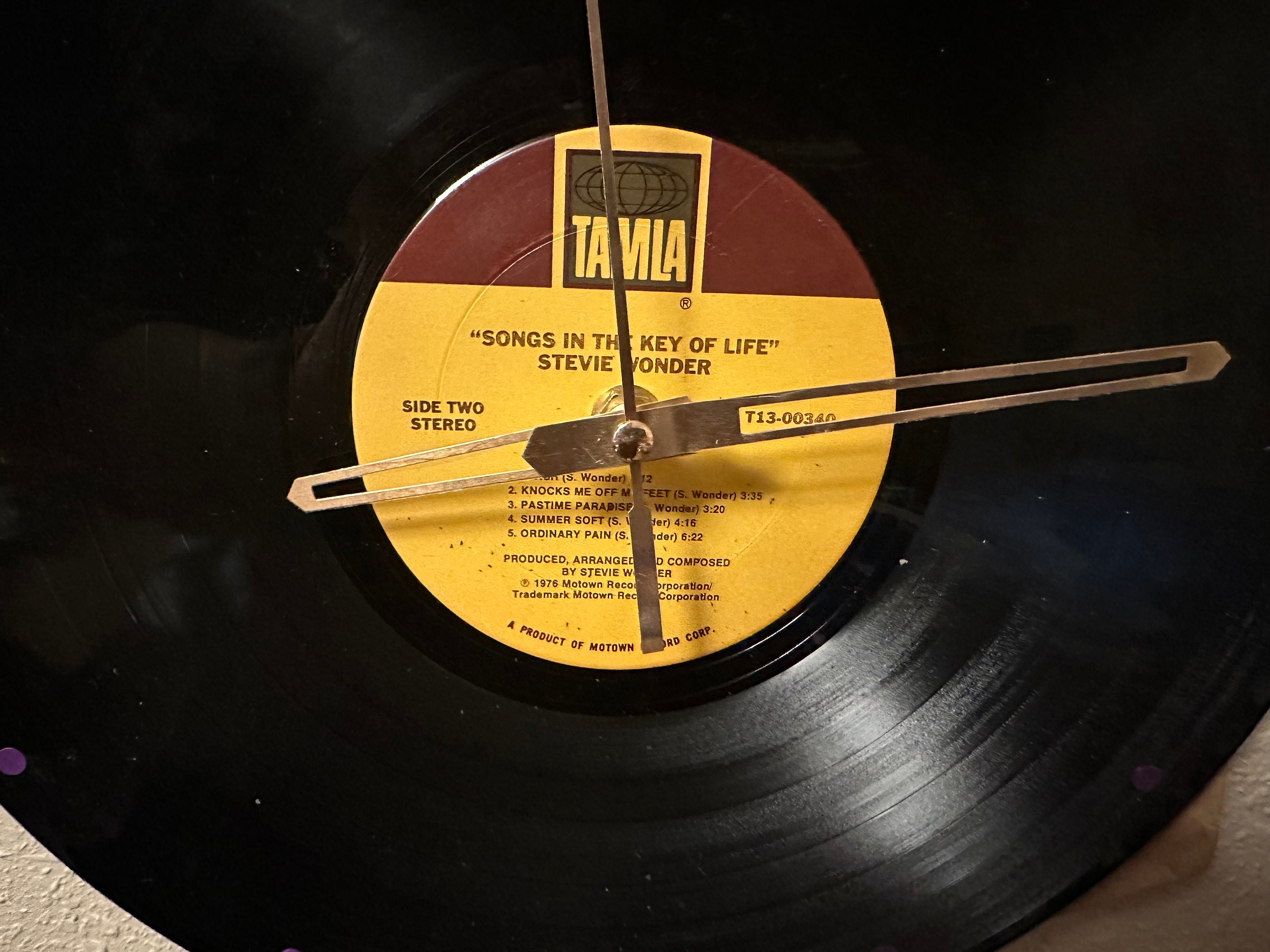 Vintage Vinyl Record Clock Stevie Wonder - Etsy