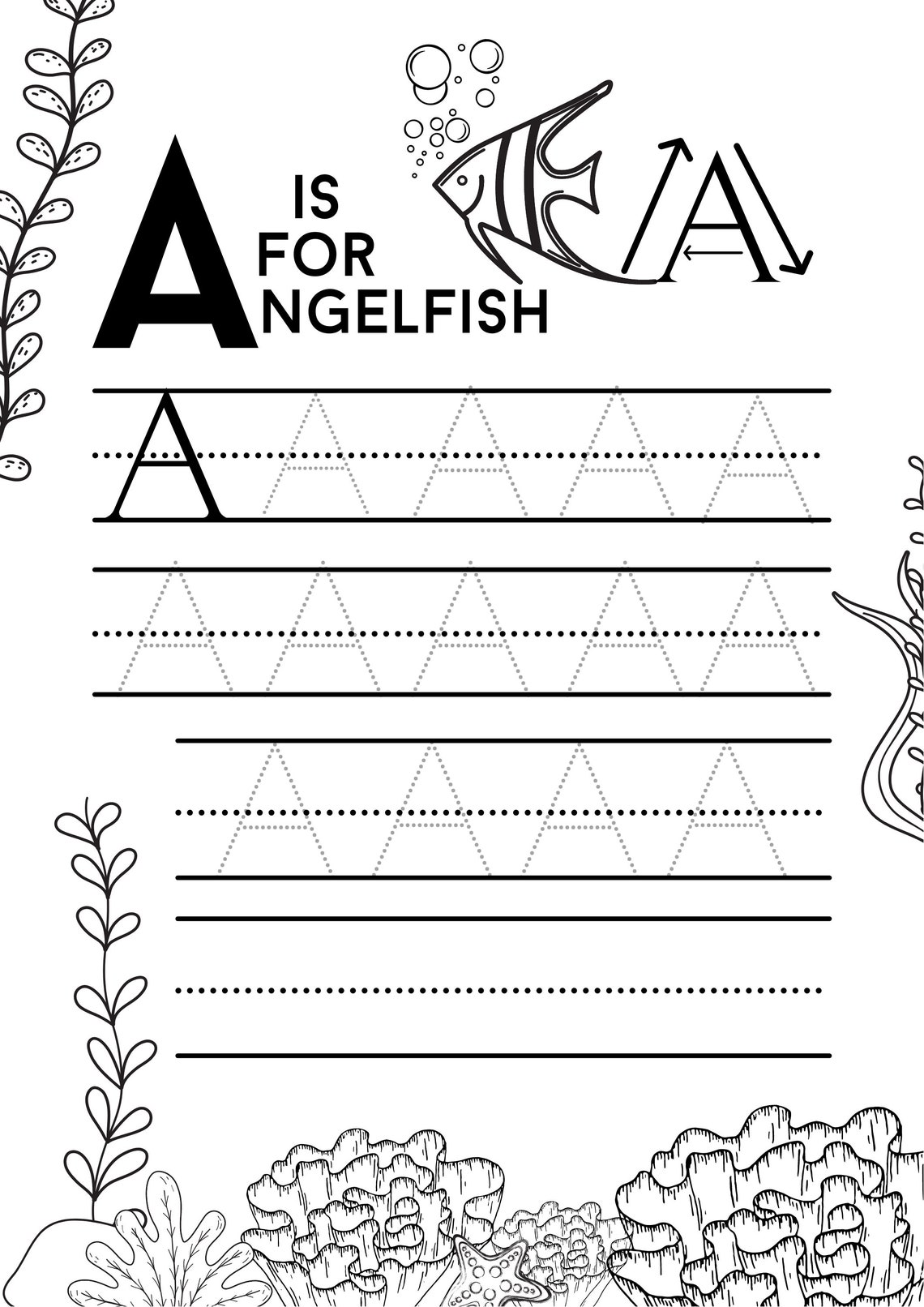 2021 Letter Tracing and Colouring Pages for Preschoolers - 80 Printable ...