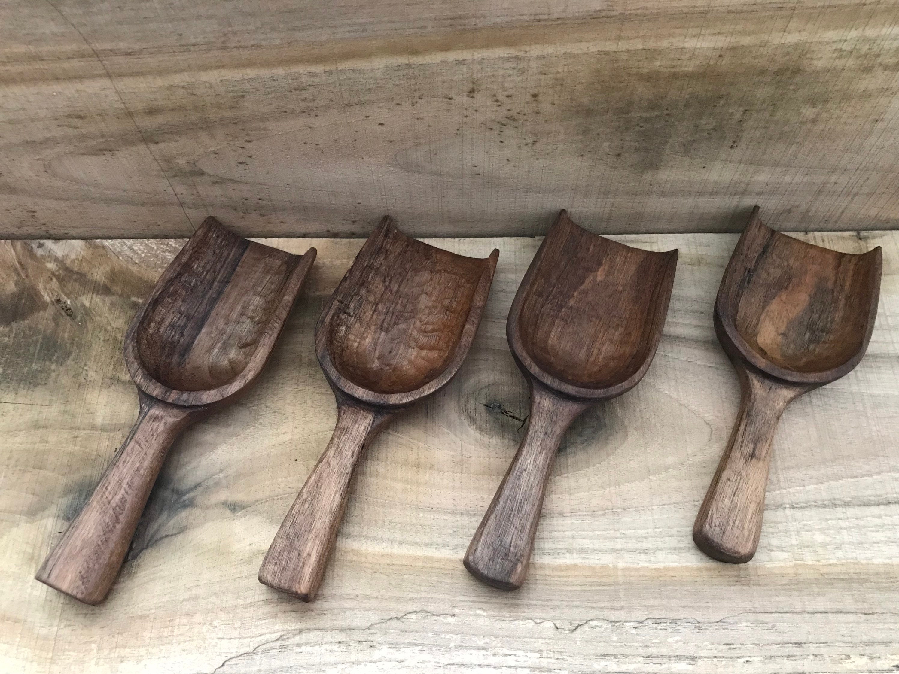 Walnut Wood Measuring Shovel / Flour Shovel / Spice Spoon / Scoops - Etsy