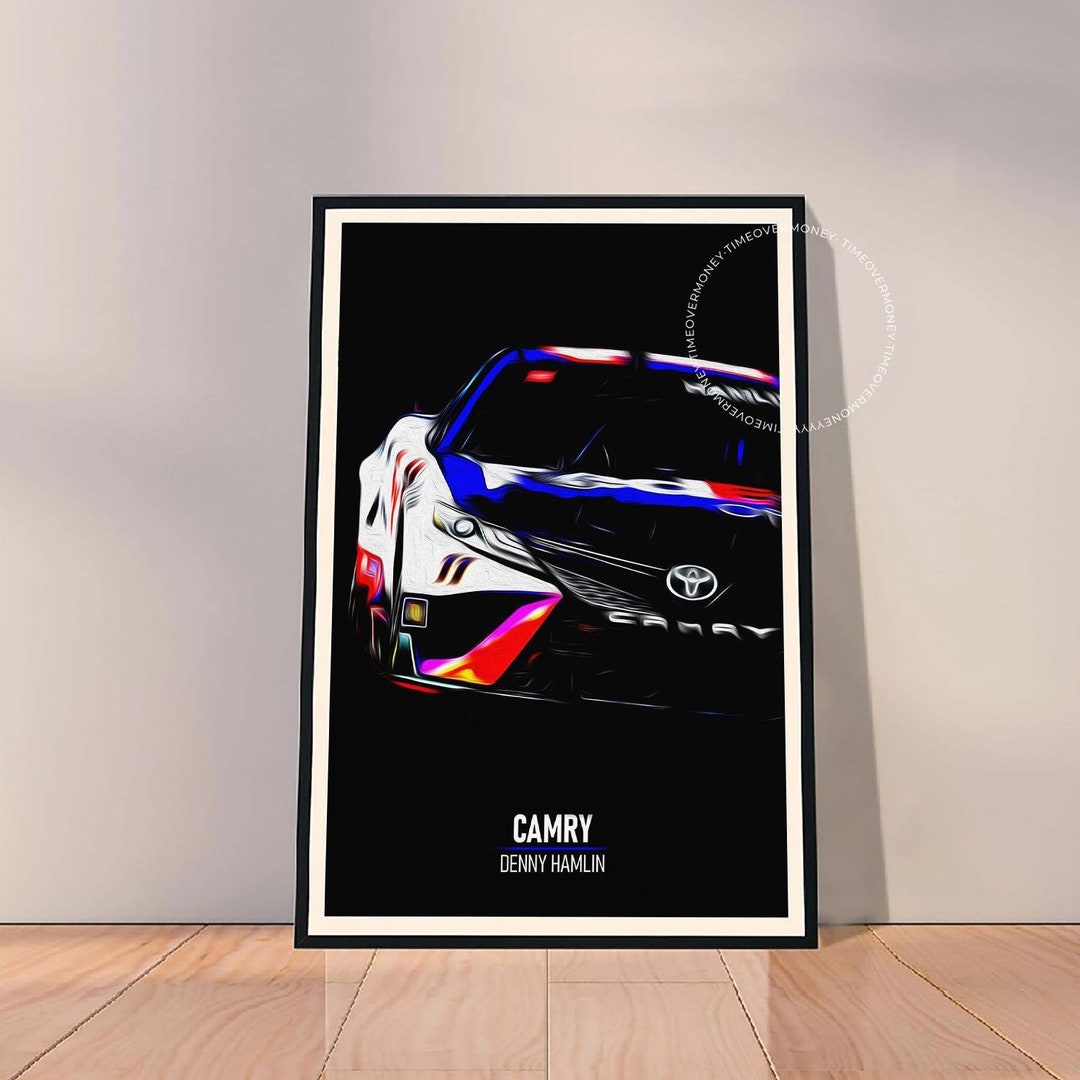 Toyota Camry Joe Gibbs Racing Denny Hamlin 2022 NASCAR Print Poster ...