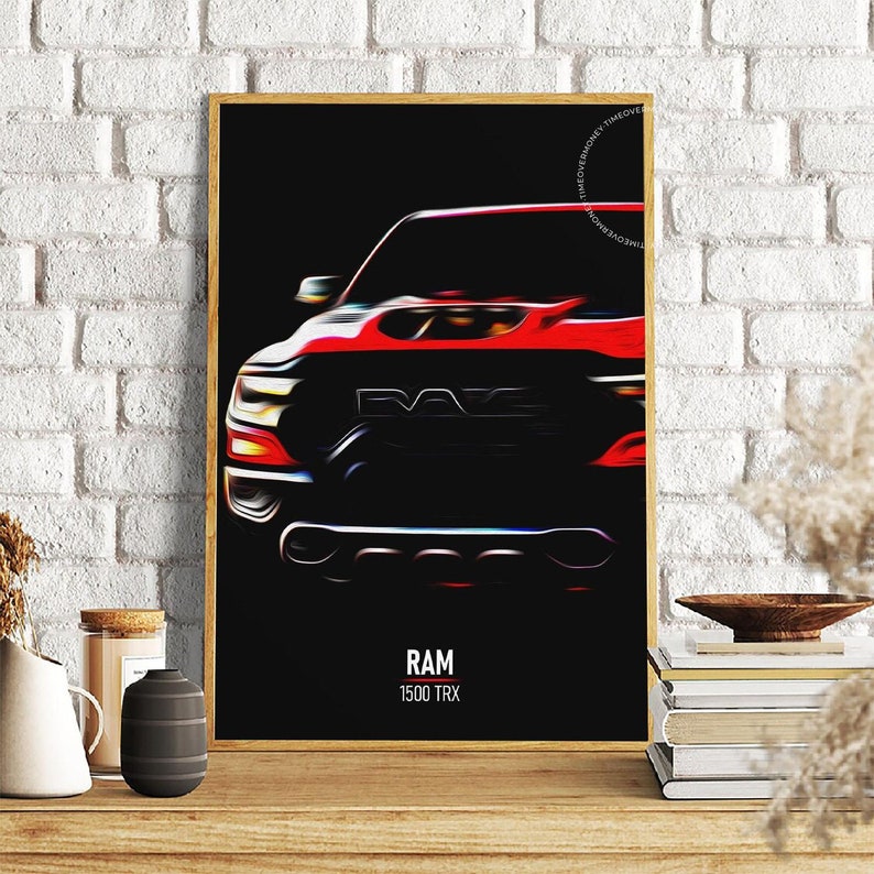 RAM 1500 TRX Pickup Truck Print Poster, Wall Art, Wall Art Poster for ...