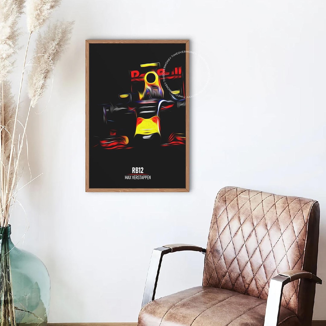 Red Bull RB12 Max Verstappen 2016 Formula 1 Print Poster, Wall Art ...