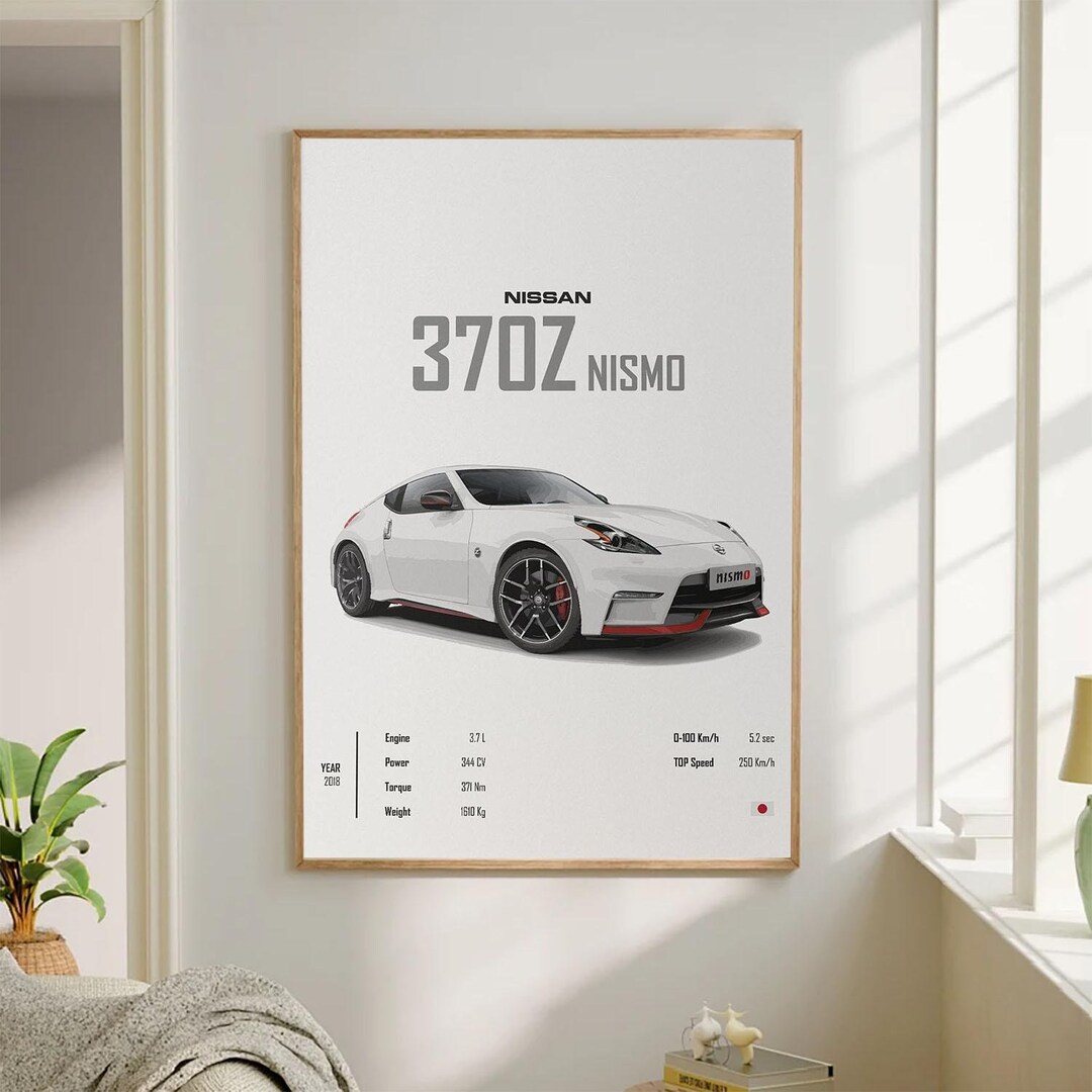 Nissan 370Z Nismo Prints Wall Art for Kids Boys Room Super Car Print ...