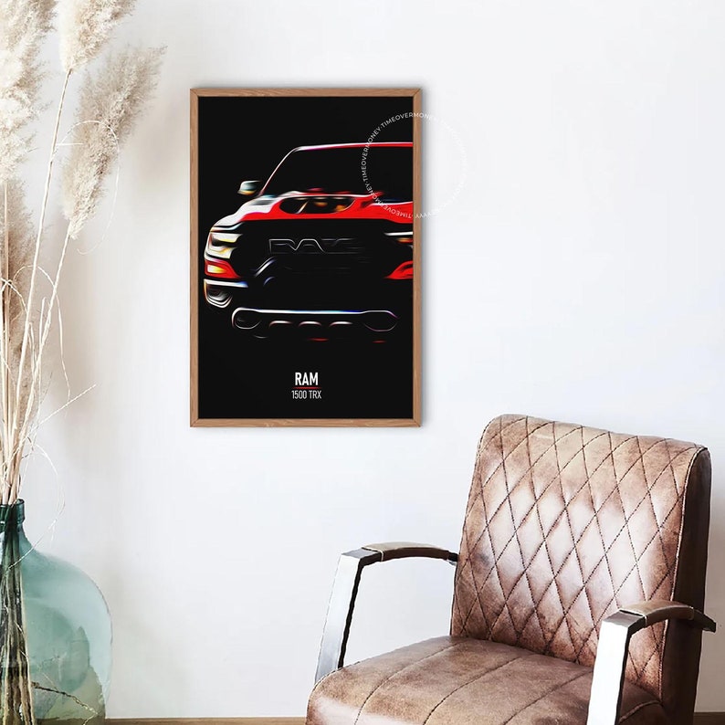 RAM 1500 TRX Pickup Truck Print Poster, Wall Art, Wall Art Poster for ...