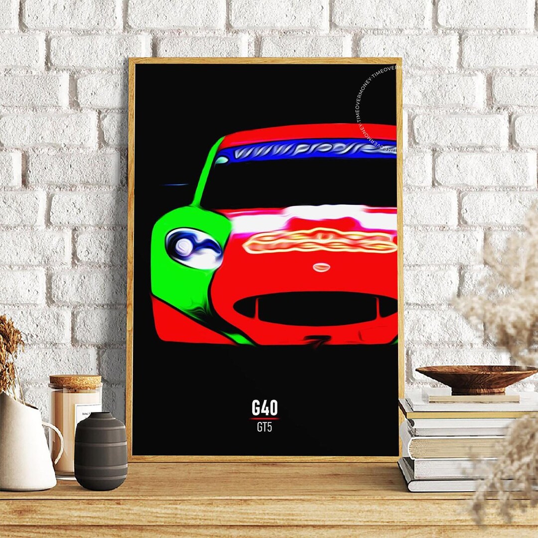 Ginetta G40 GT5 Race Car Print Poster, Wall Art, Wall Art Poster for ...