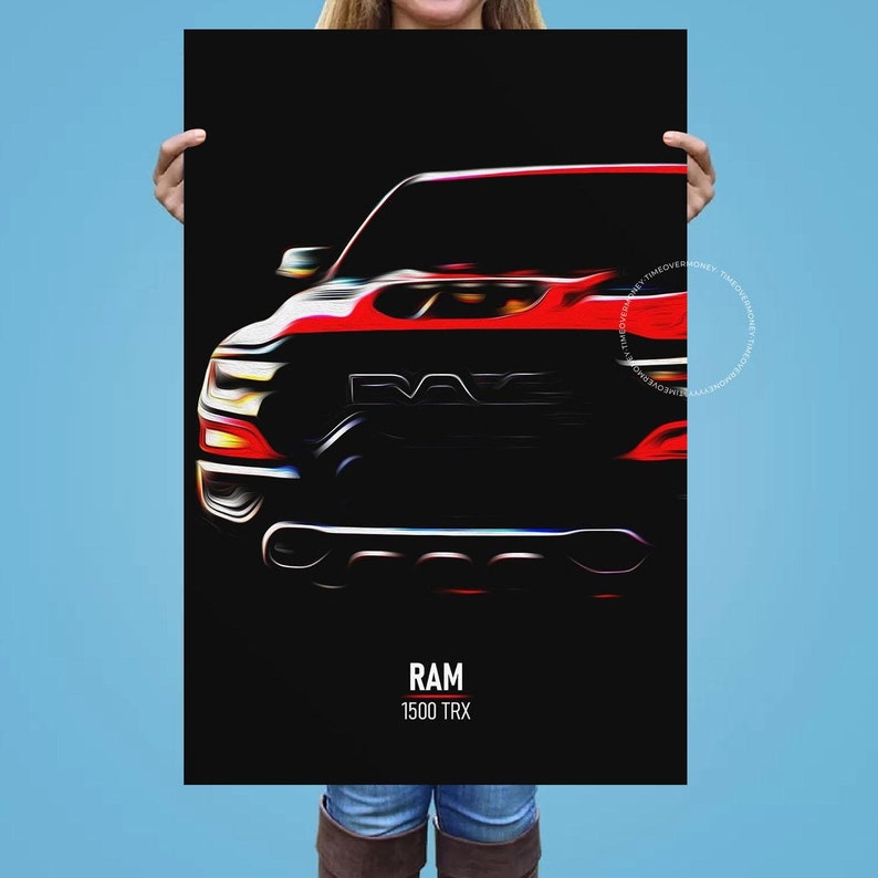 RAM 1500 TRX Pickup Truck Print Poster, Wall Art, Wall Art Poster for ...